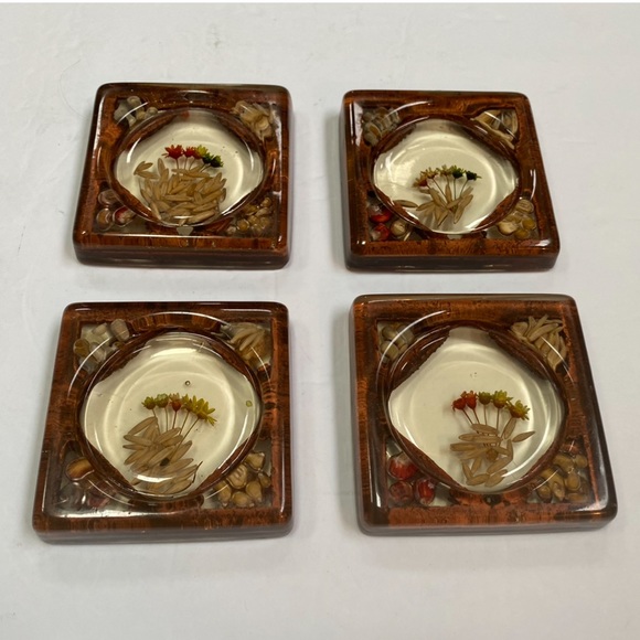 Vintage | Accents | Set Of 4 Vintage 7s Clear Acrylic Seed Flower ...